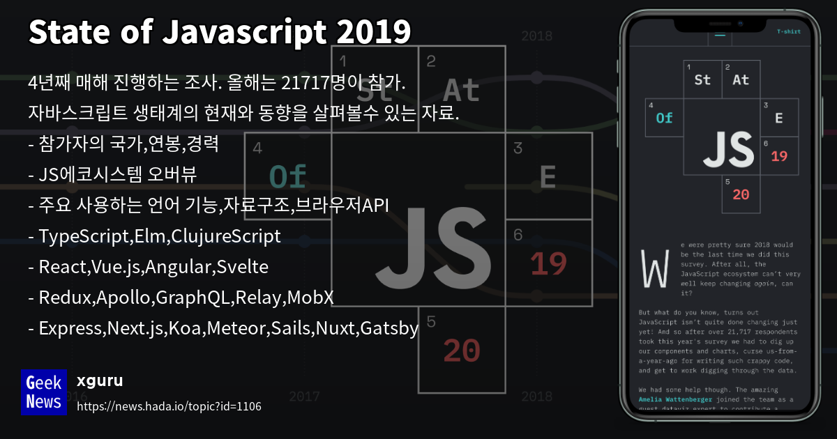 State of Javascript 2019 | GeekNews