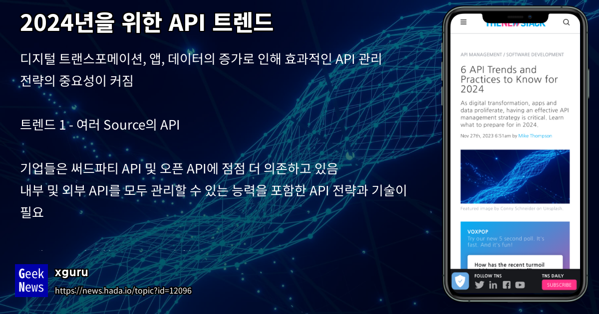 2024년을 위한 API 트렌드 | GeekNews