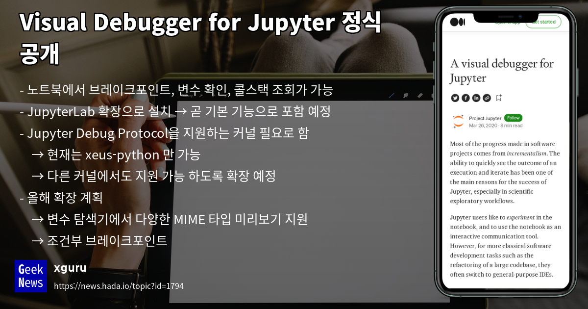 Visual Debugger for Jupyter 정식 공개 | GeekNews