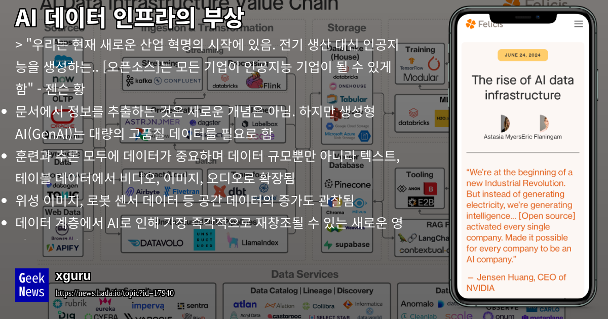 AI 데이터 인프라의 부상 | GeekNews