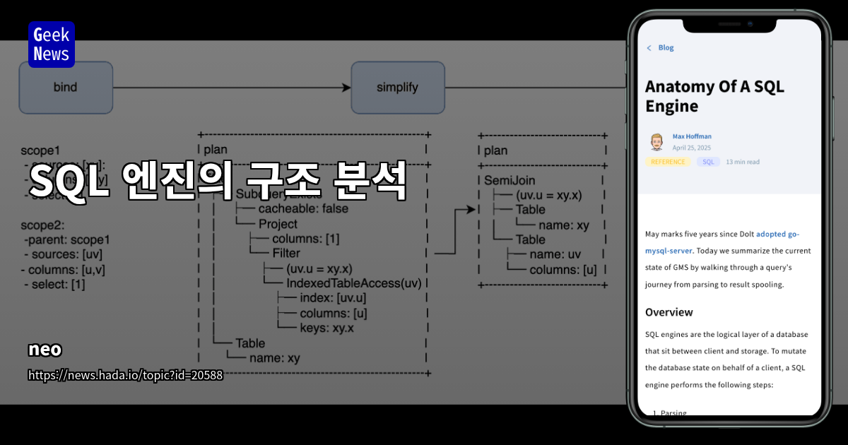 SQL 엔진의 구조 분석 | GeekNews