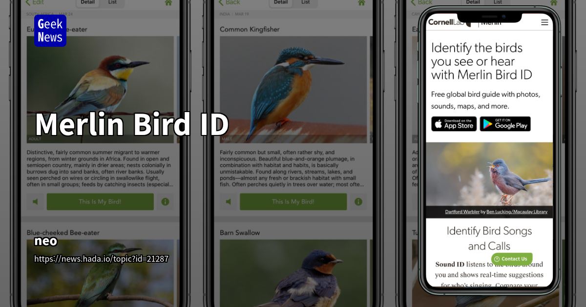 Merlin Bird ID | GeekNews