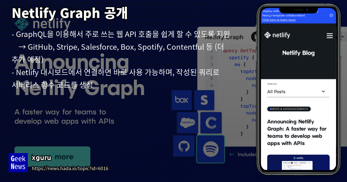 Netlify Graph 공개 | GeekNews