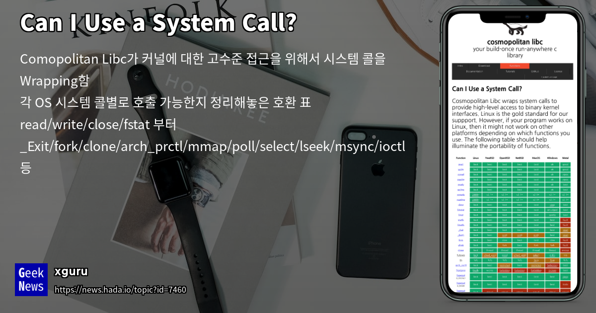 Can I Use a System Call? | GeekNews