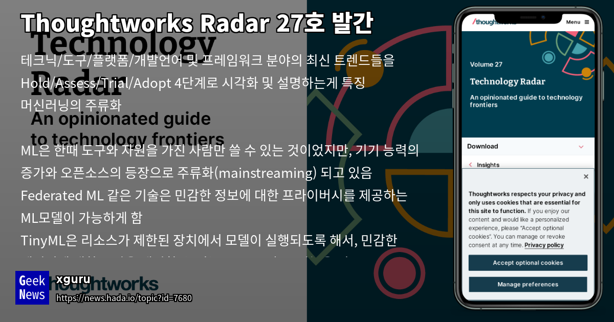 Thoughtworks Radar 27호 발간 | GeekNews