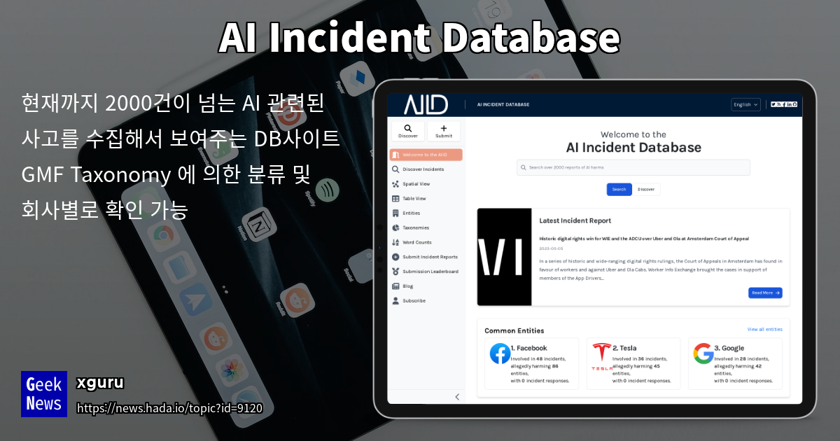 AI Incident Database | GeekNews