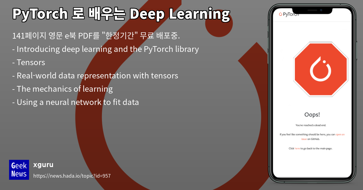 PyTorch 로 배우는 Deep Learning | GeekNews